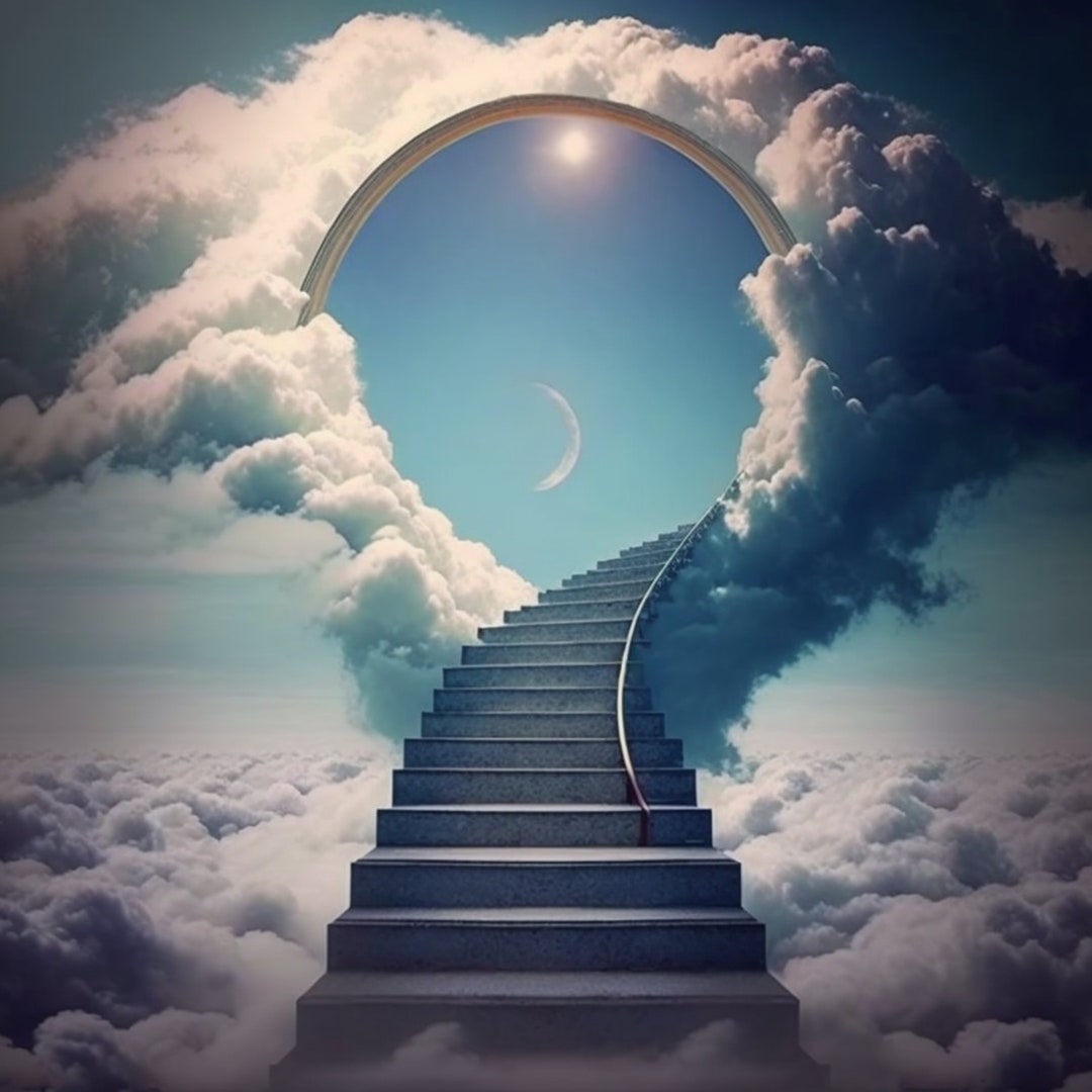 In Loving Memory PNG Memorial Background Template Stairs to - Etsy