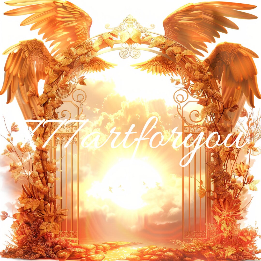 Orange Heaven Long Live Missing You in Loving Memory Angel Wings ...