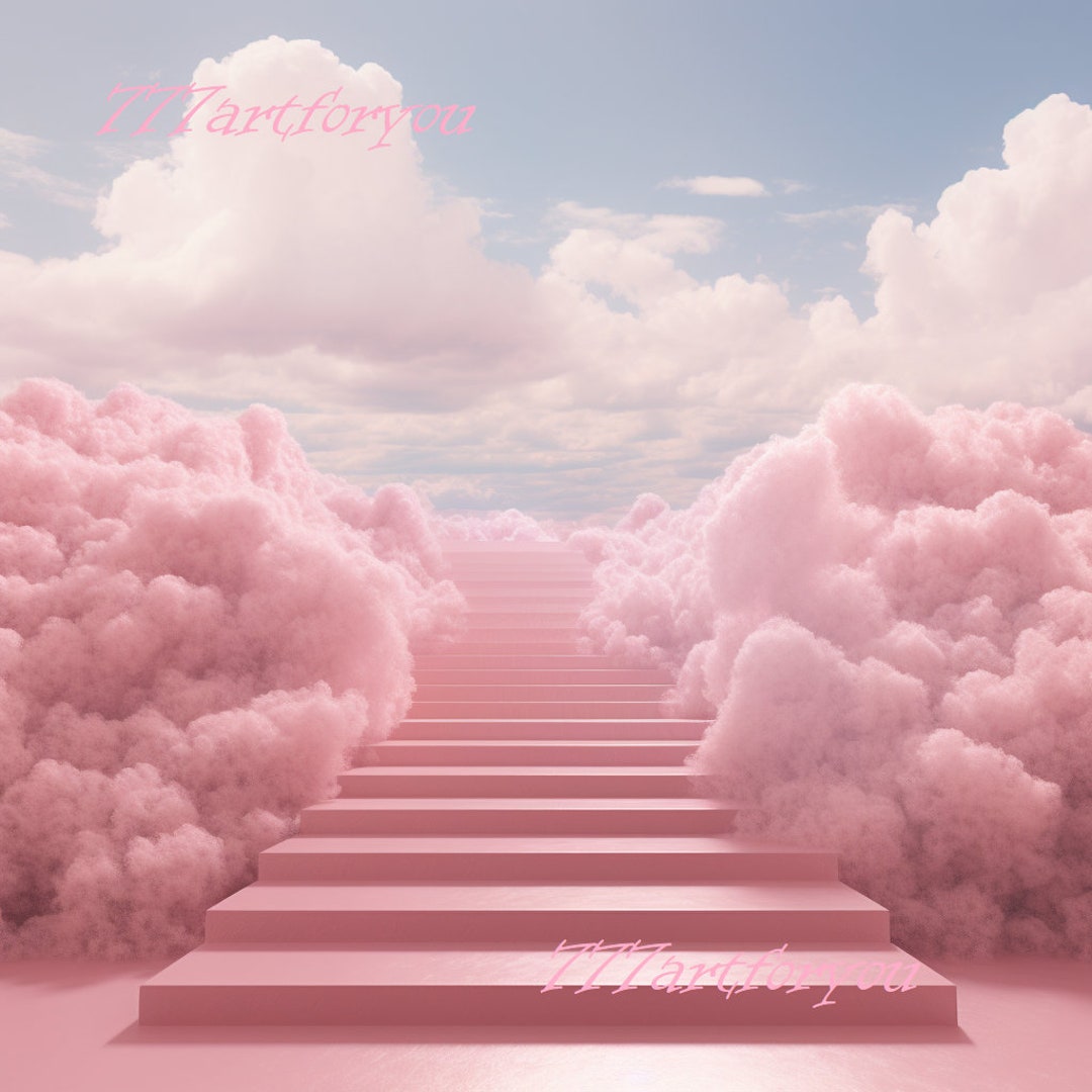 Pink Heart in Clouds Heaven Memorial PNG Drop in Photo for Funeral RIP ...