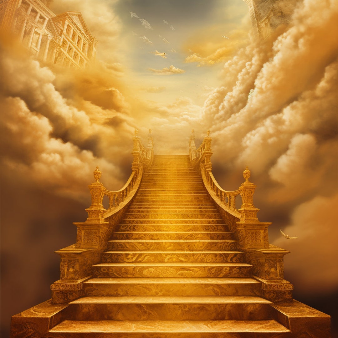 GOLDEN in Loving Memory PNG Gold Heavens Gate Memorial - Etsy