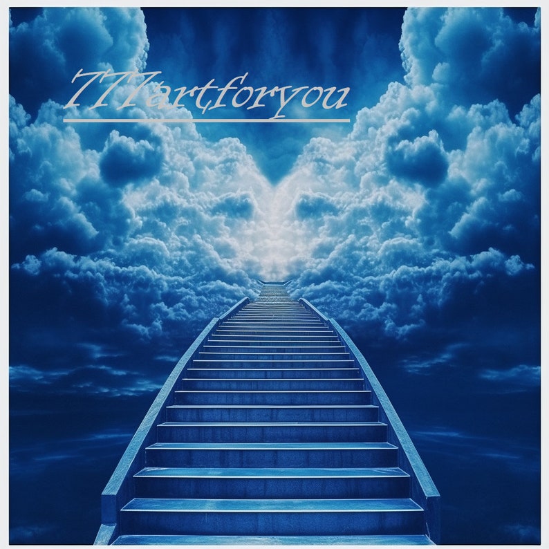 In Loving Memory PNG Cloudy Stairs to Heavens Memorial - Etsy