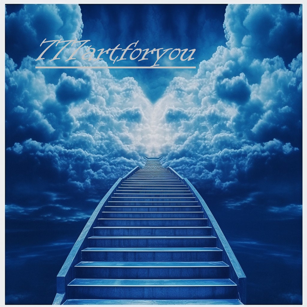 In Loving Memory PNG Cloudy Stairs to Heavens Memorial - Etsy