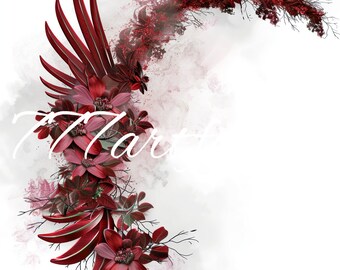 Red Silver Fly High Queen Heaven Angel Memorial PNG Add Photo Rest in ...