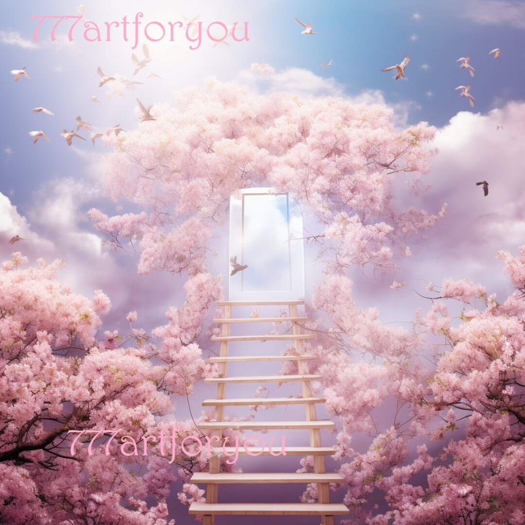 In Loving Memory PNG, Memorial Background Template Stairs to Heaven ...