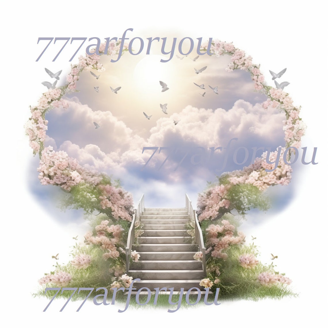 Heaven's Gate Stairs in Loving Memory PNG: Forever in Our - Etsy