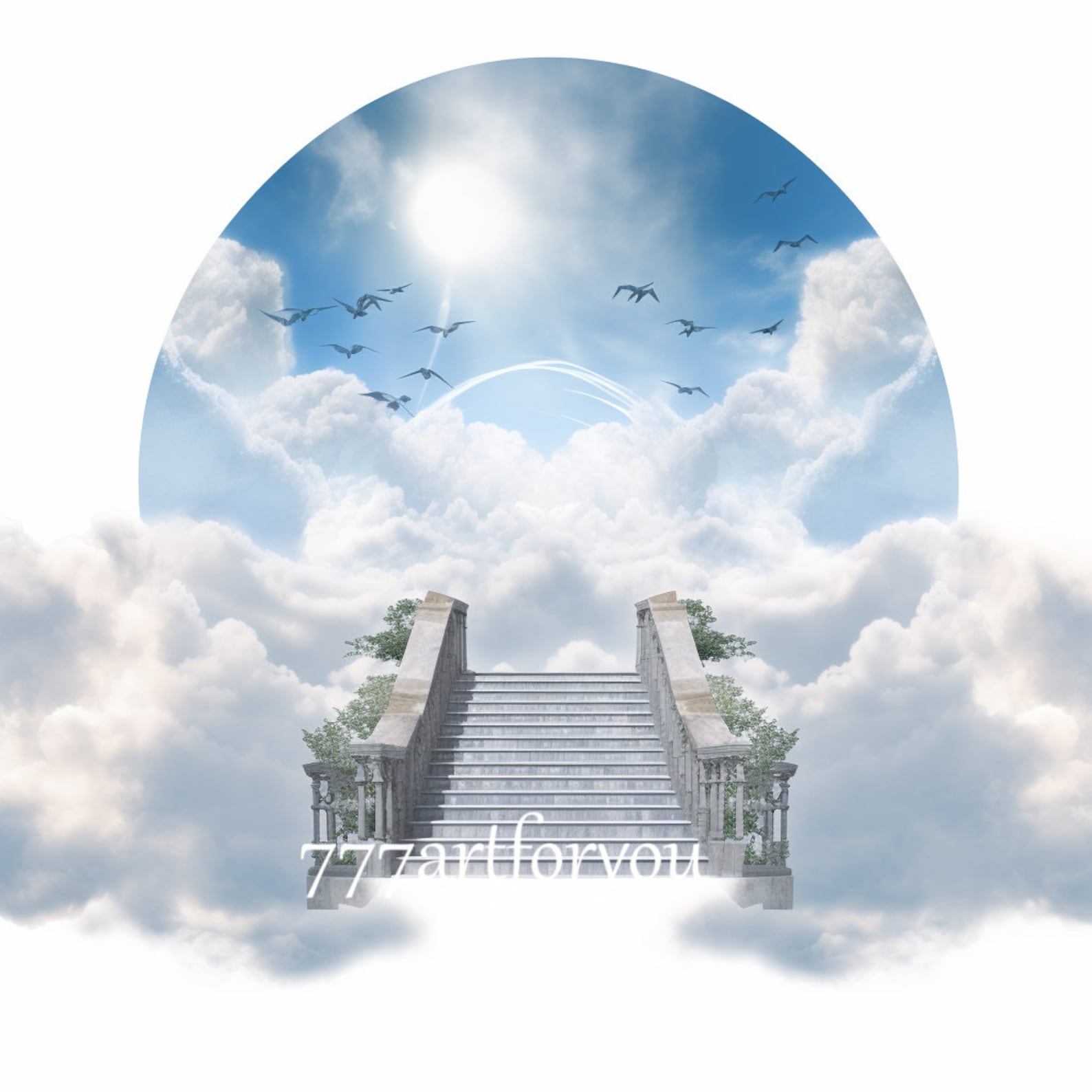 Memorial Background Png BLUE | in Loving Memory Png | Clouds Png ...