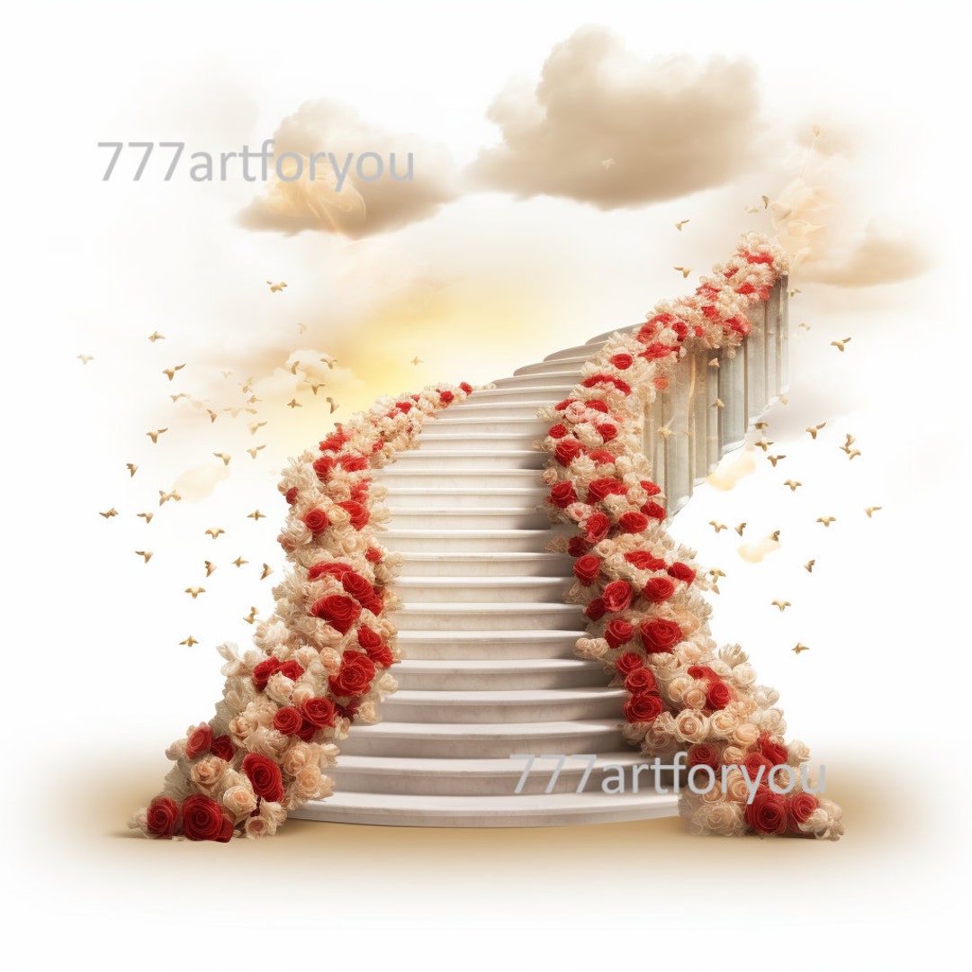 In Loving Memory PNG, Memorial Heaven Background, Stairs to Heaven ...