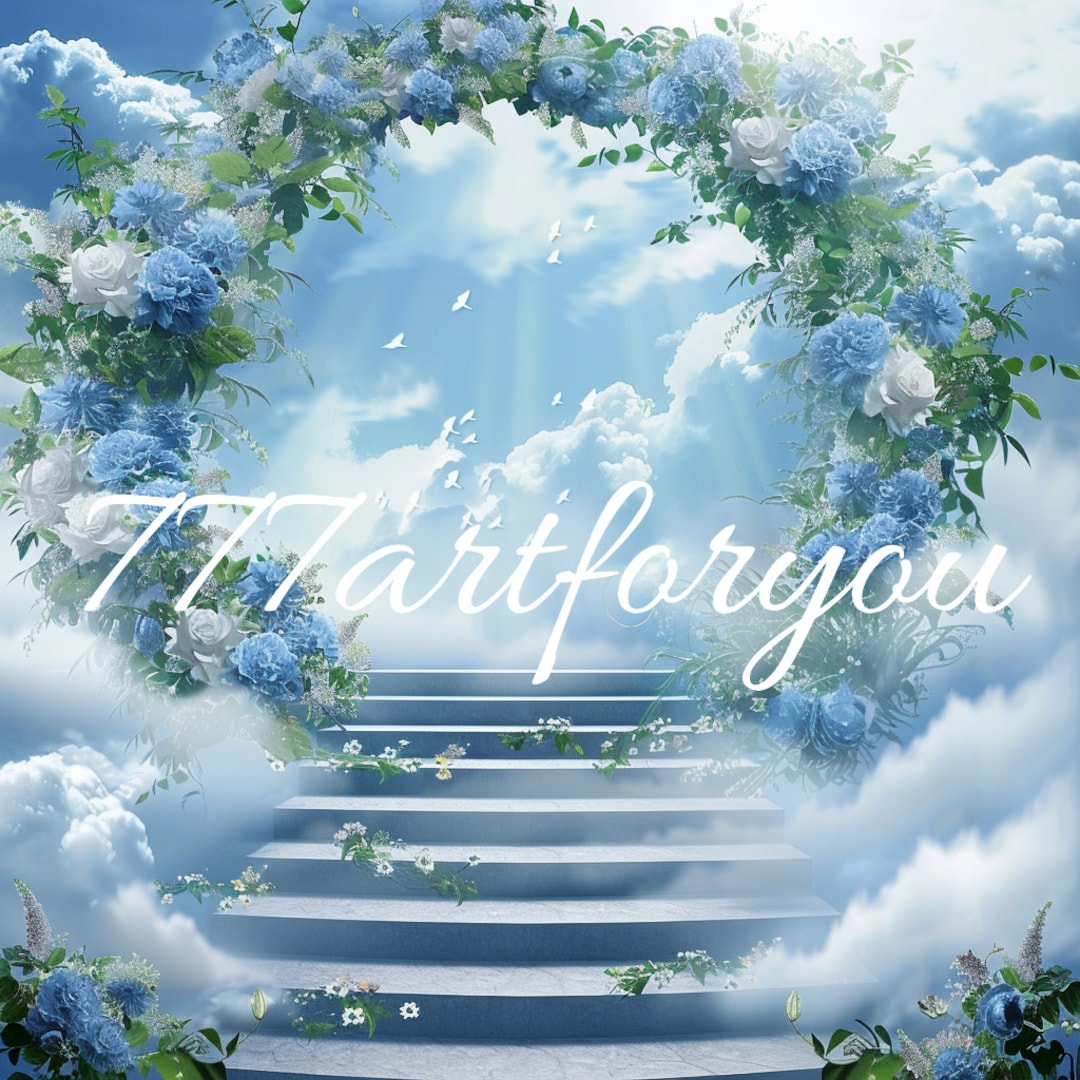 Blue Baby Blue Sky Clouds, Heavens Stairway Memorial Background PNG ...
