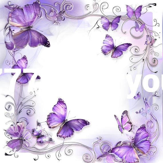 Purple Butterfly Frame