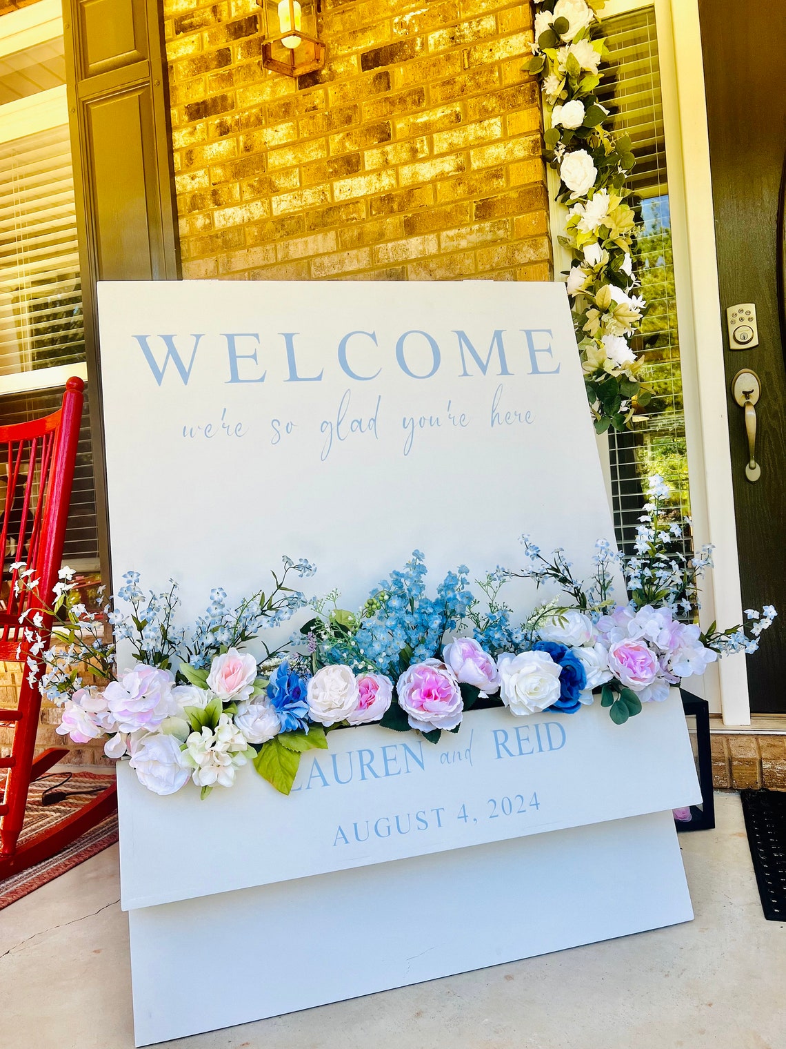 Custom Flower Box Welcome Sign - A Frame Welcome Sign - Wedding Sign ...