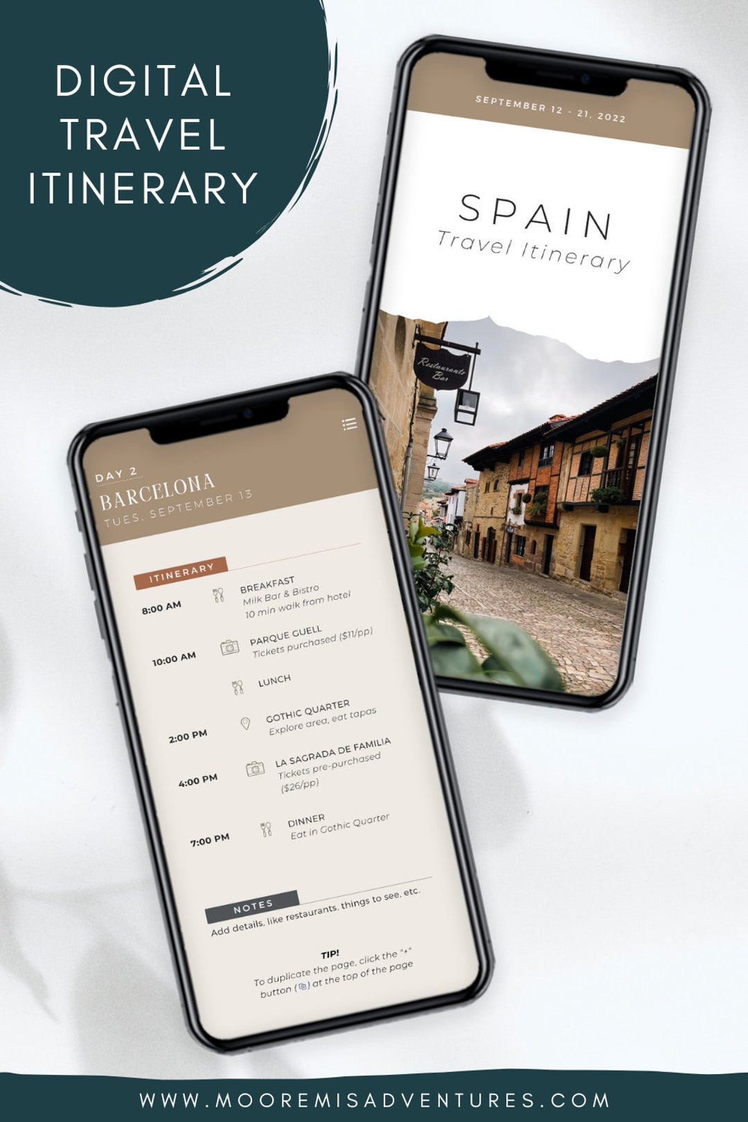 Custom Travel Itinerary Template - Etsy