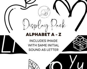 Cursive Alphabet Posters for the Classroom Black and White - Etsy