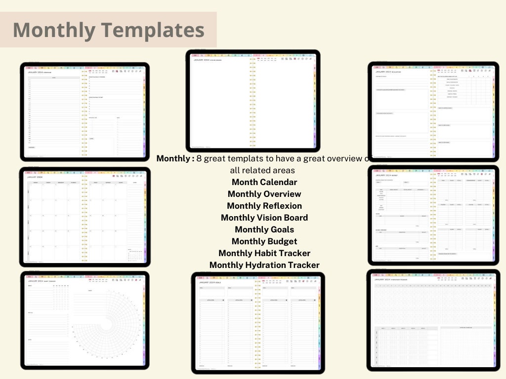 2024 Digital Planner All-in-one Goodnotes Planner Daily - Etsy