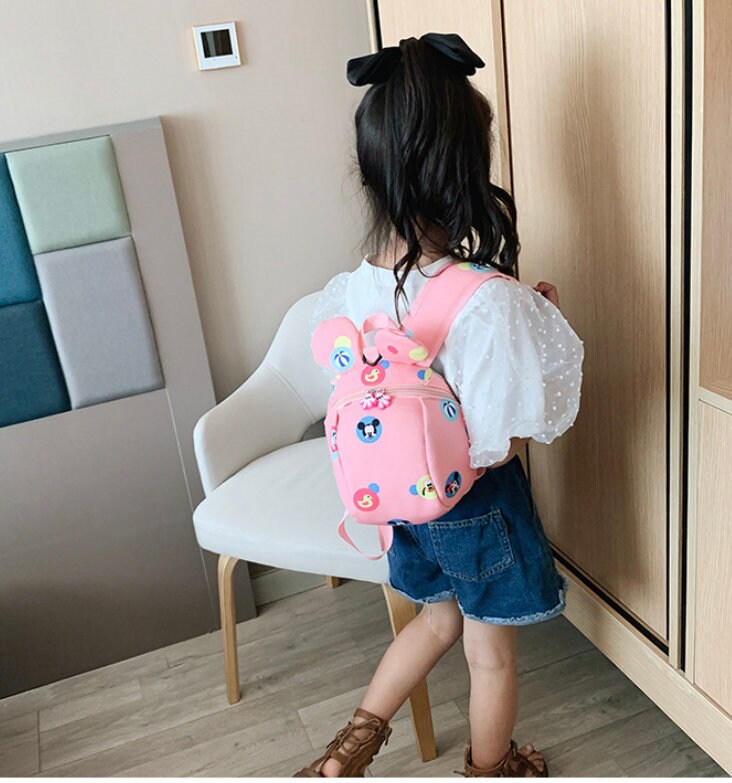 Mickey Mouse Backpack Cartoon Cute Children's Anti-lock Schoolbag Boy ...