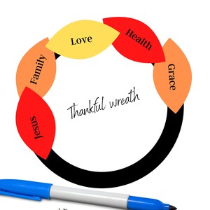 Thankful Wreath. Thanksgiving. Gratefulness Craft. Bible Based Craft ...