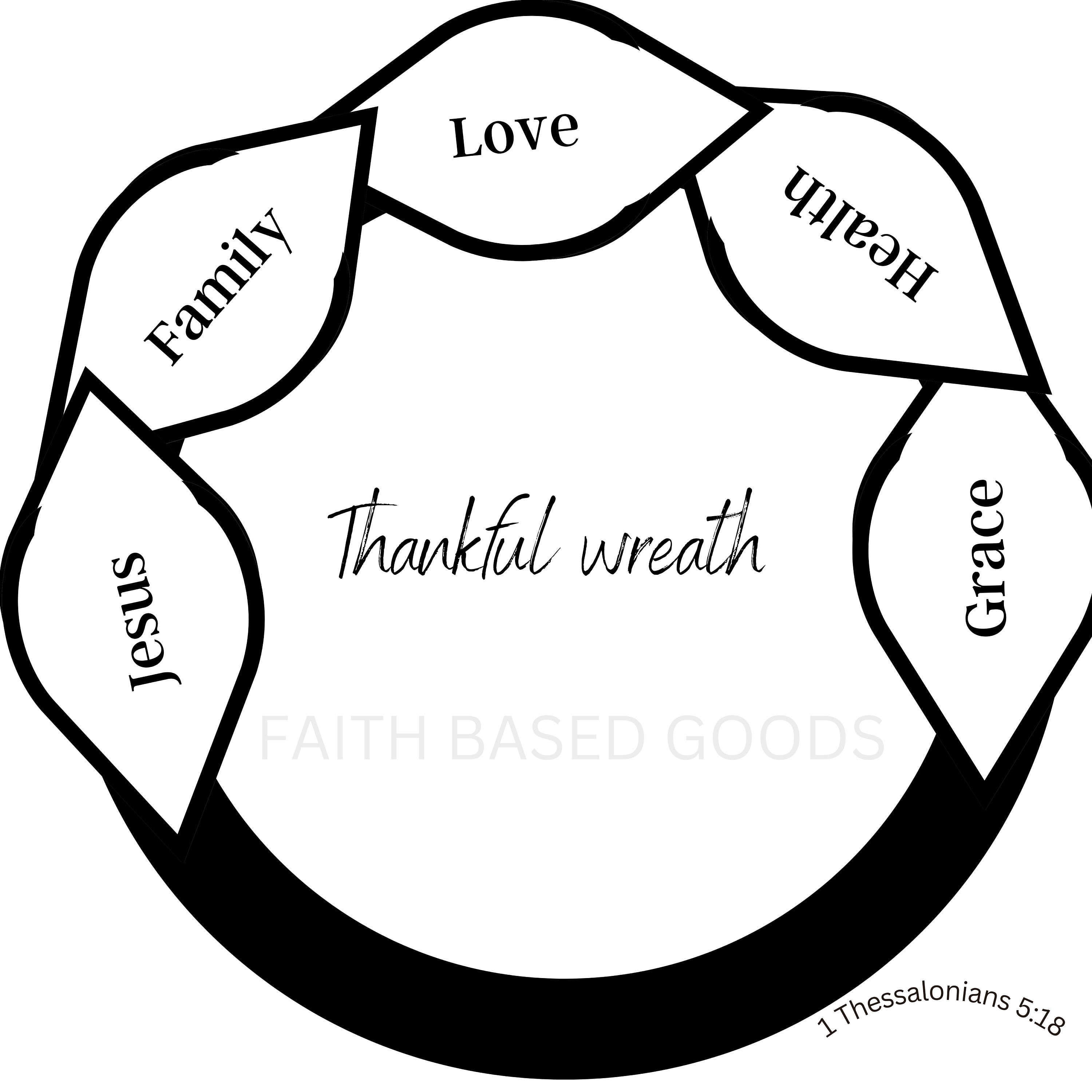 Thankful Wreath. Thanksgiving. Gratefulness Craft. Bible Based Craft ...