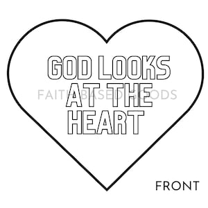God Looks at the Heart. Sunday School Activity. Children's Craft. 1 ...