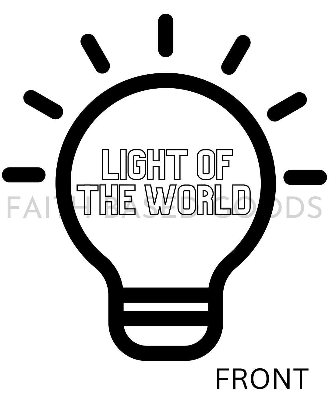 Light of This World. Matthew 5:14-16. Sunday School Activity. Children ...