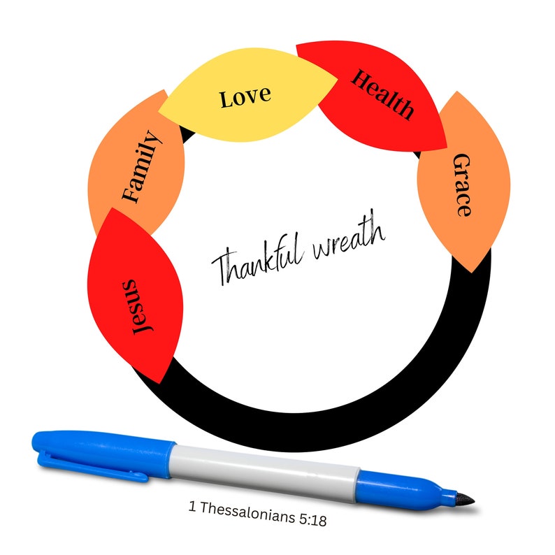 Thankful Wreath. Thanksgiving. Gratefulness Craft. Bible Based - Etsy