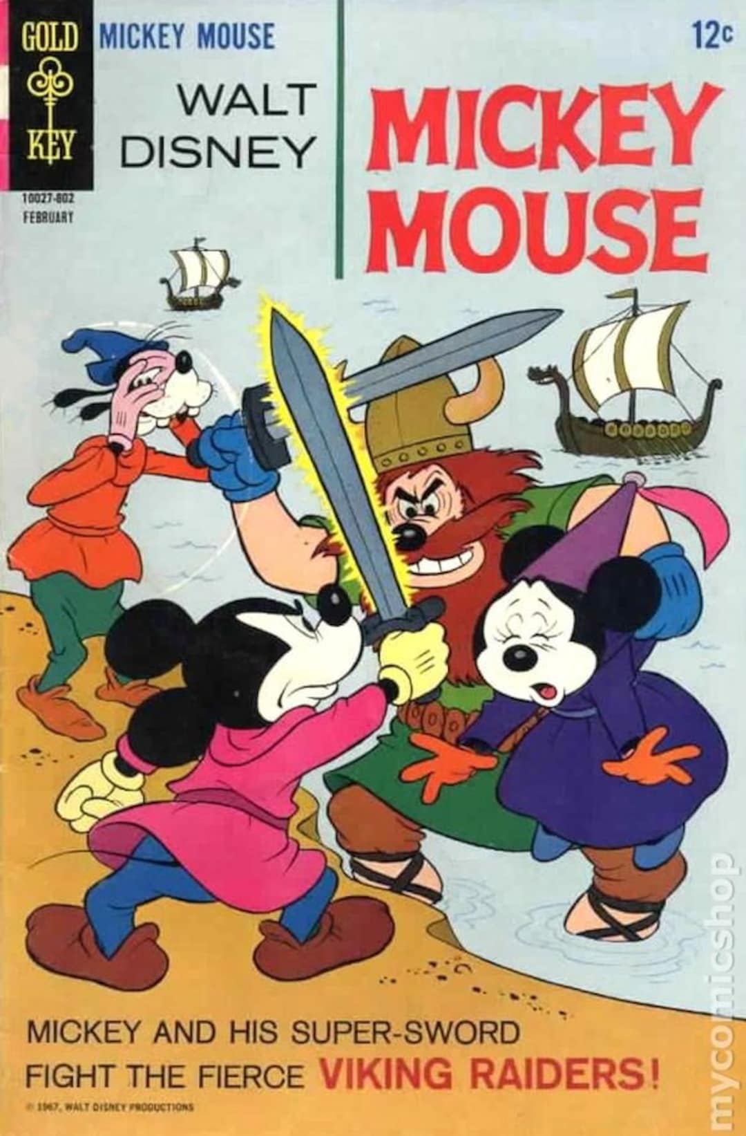 Mickey Mouse and Goffy Comic : Viking Raiders Issue #116 (1968) - Etsy