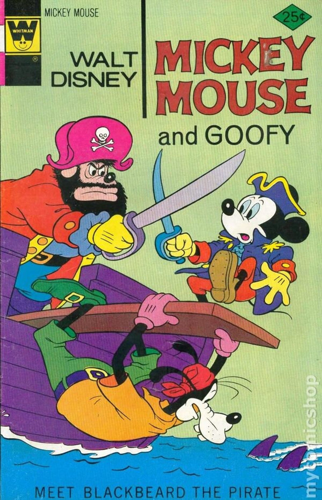 Mickey Mouse and Goofy Comic Issue #164 Meet Blackbeard the Pirate 1976 ...