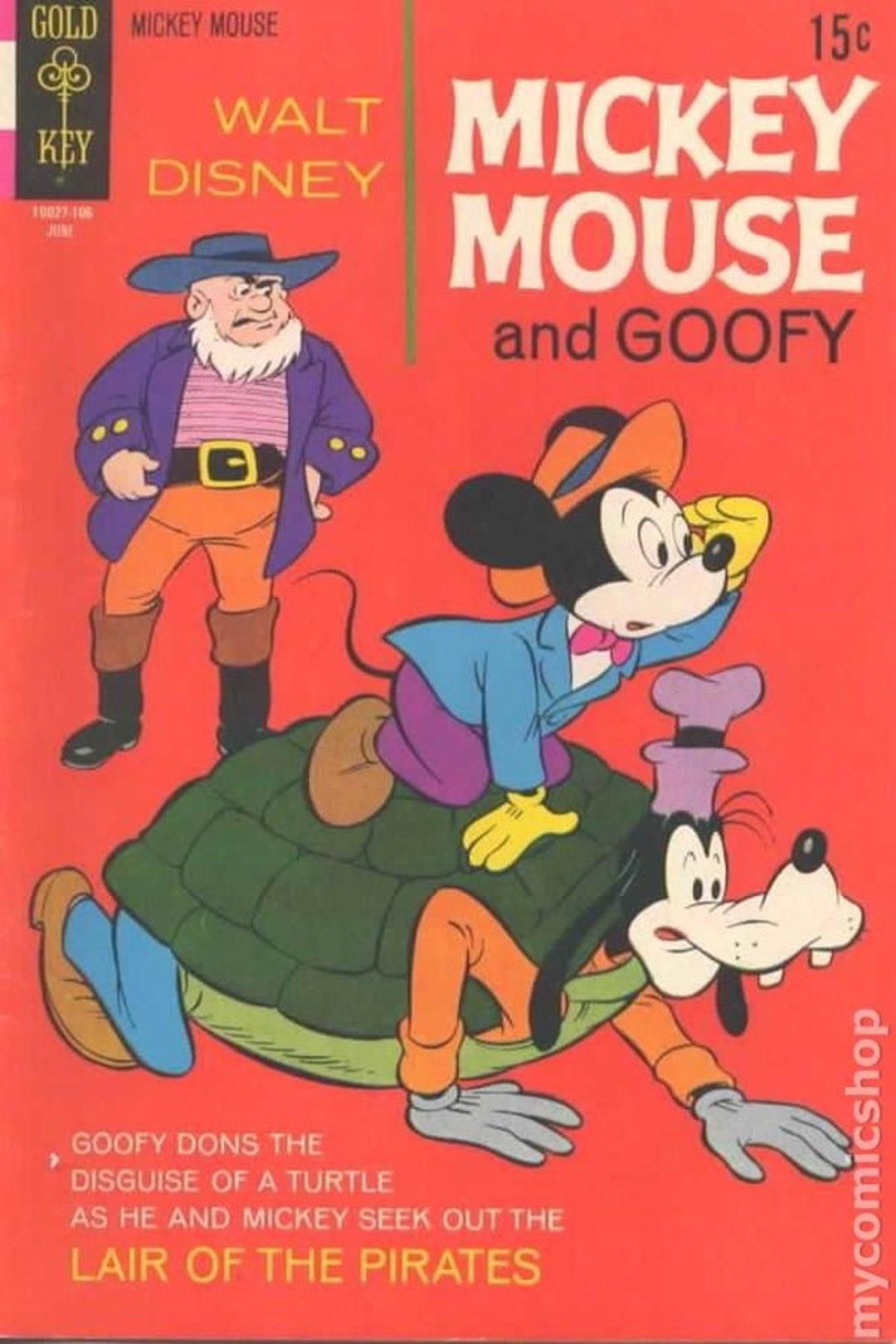 Mickey Mouse and Goofy Comic: Lair of the Pirates Issue #130 1971 - Etsy