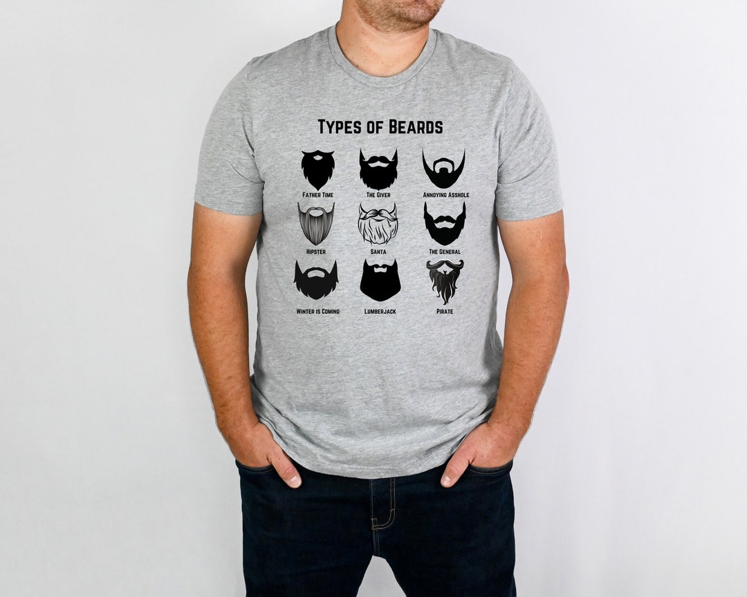 Funny T-shirt, Types of Beards, Beard Styles, Beard Shirt, Dad Shirt ...