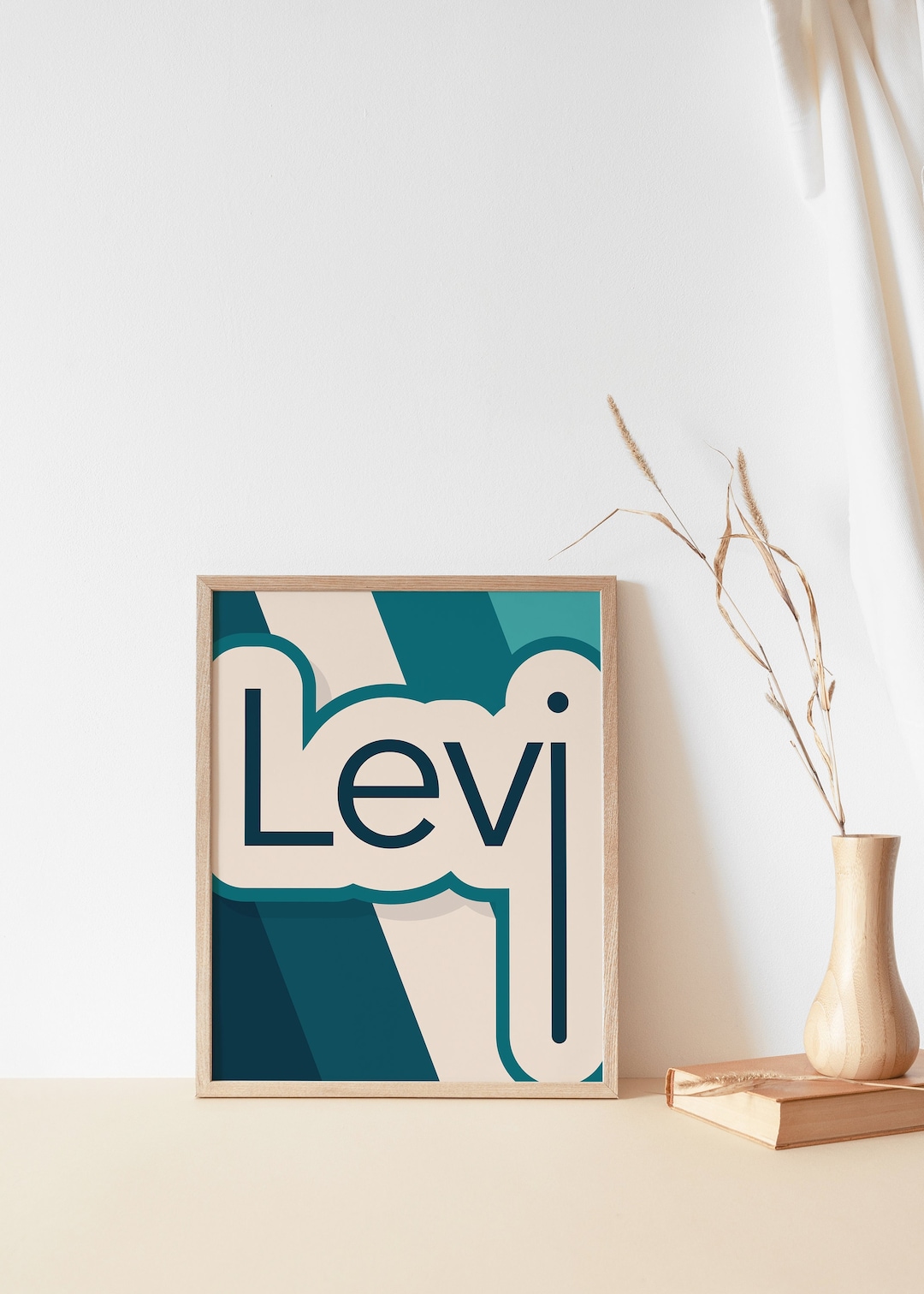 Levi Name Art Colorful Print for Nursery Kids Room Baby - Etsy