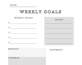 Printable Weekly Agenda, College Planner, Student Planner, Weekly to Do ...