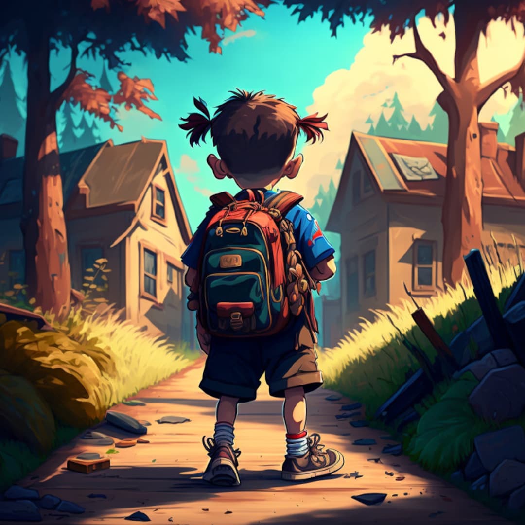 Kid Running Away From Home Digital Download Clip Art PNG JPG PDF ...