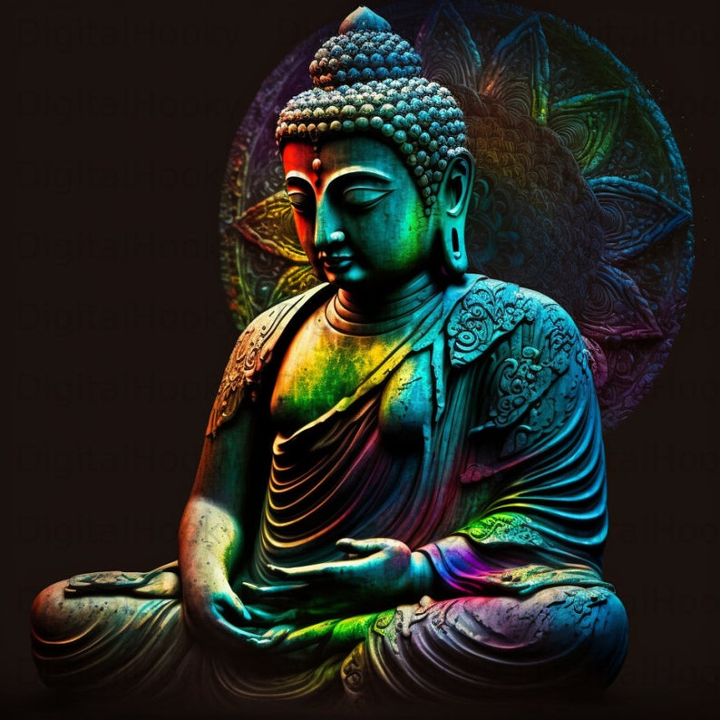 Buddha Digital Art PNG Clip Art JPG Digital Download PDF16 - Etsy