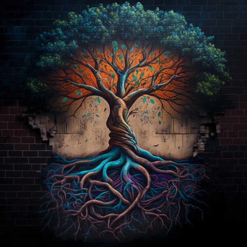 Tree of Life, Digital Download, Tree of Life Clip Art, Colorful Tree of ...