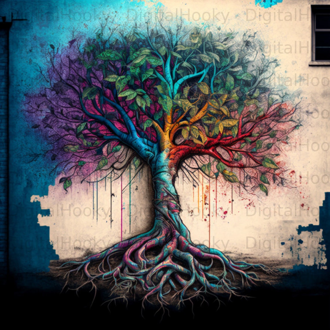 Tree of Life, Digital Download, Tree of Life Clip Art, Colorful Tree of ...