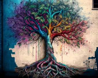 Tree of Life, Digital Download, Tree of Life Clip Art, Colorful Tree of ...