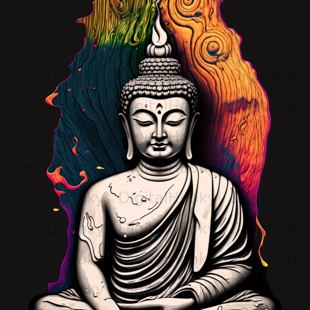 Arte Digital de Buda / PNG / Clip Art / JPG / Descarga Digital / PDF - Etsy España
