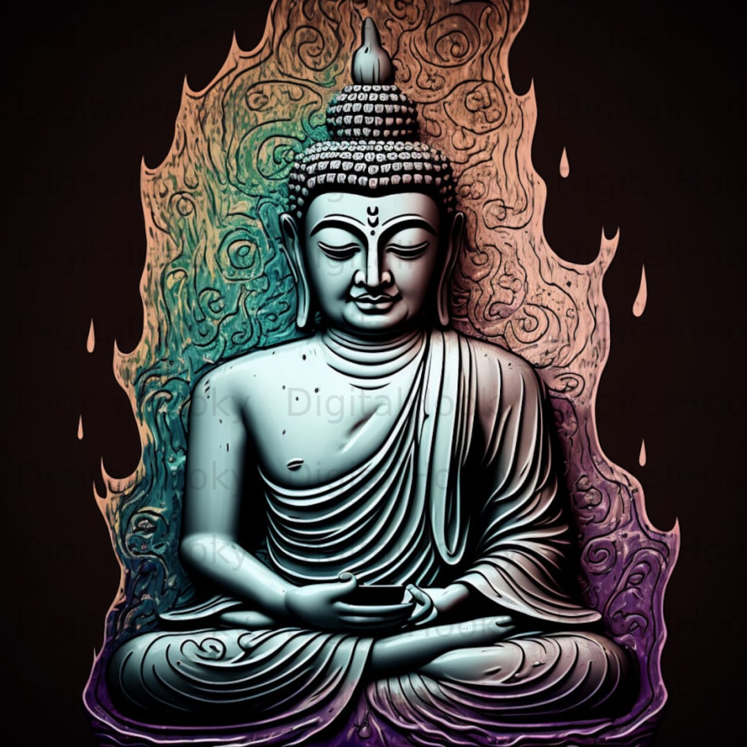 Buddha Digital Art PNG Clip Art JPG Digital Download PDF5 - Etsy