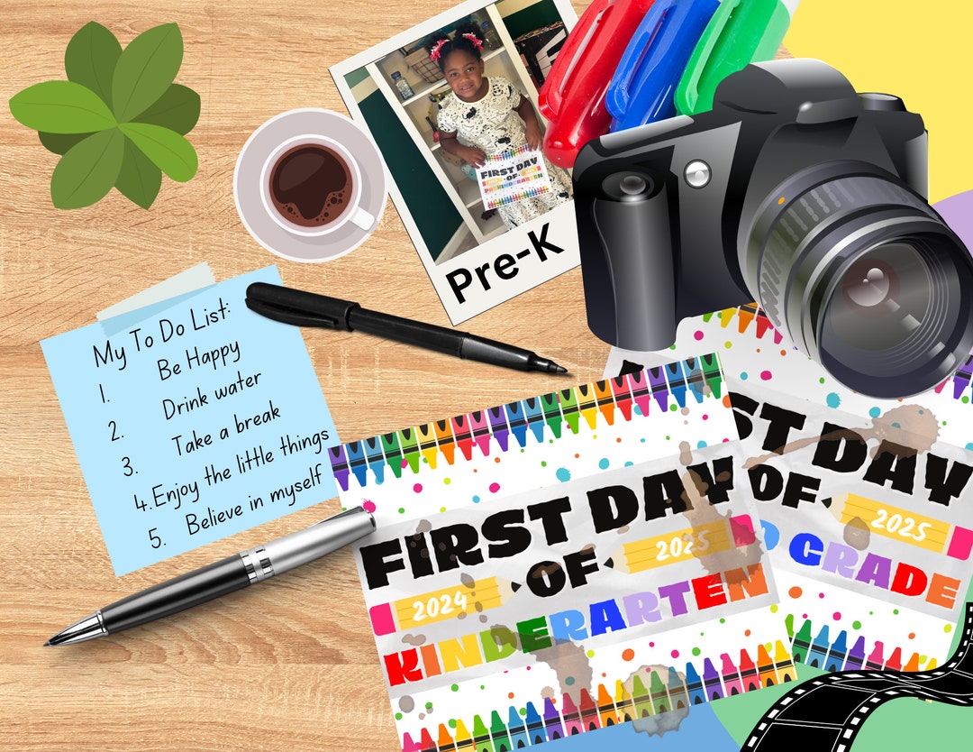 First and Last Day of School Signs 2024-2025ready-to-printpreschool to ...