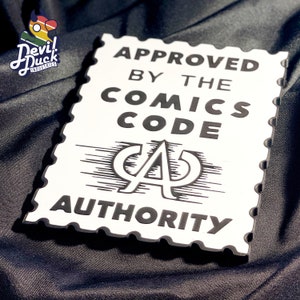 Comics Code Authority Stamp Wall Art | Comic Book Decoration Classic ...
