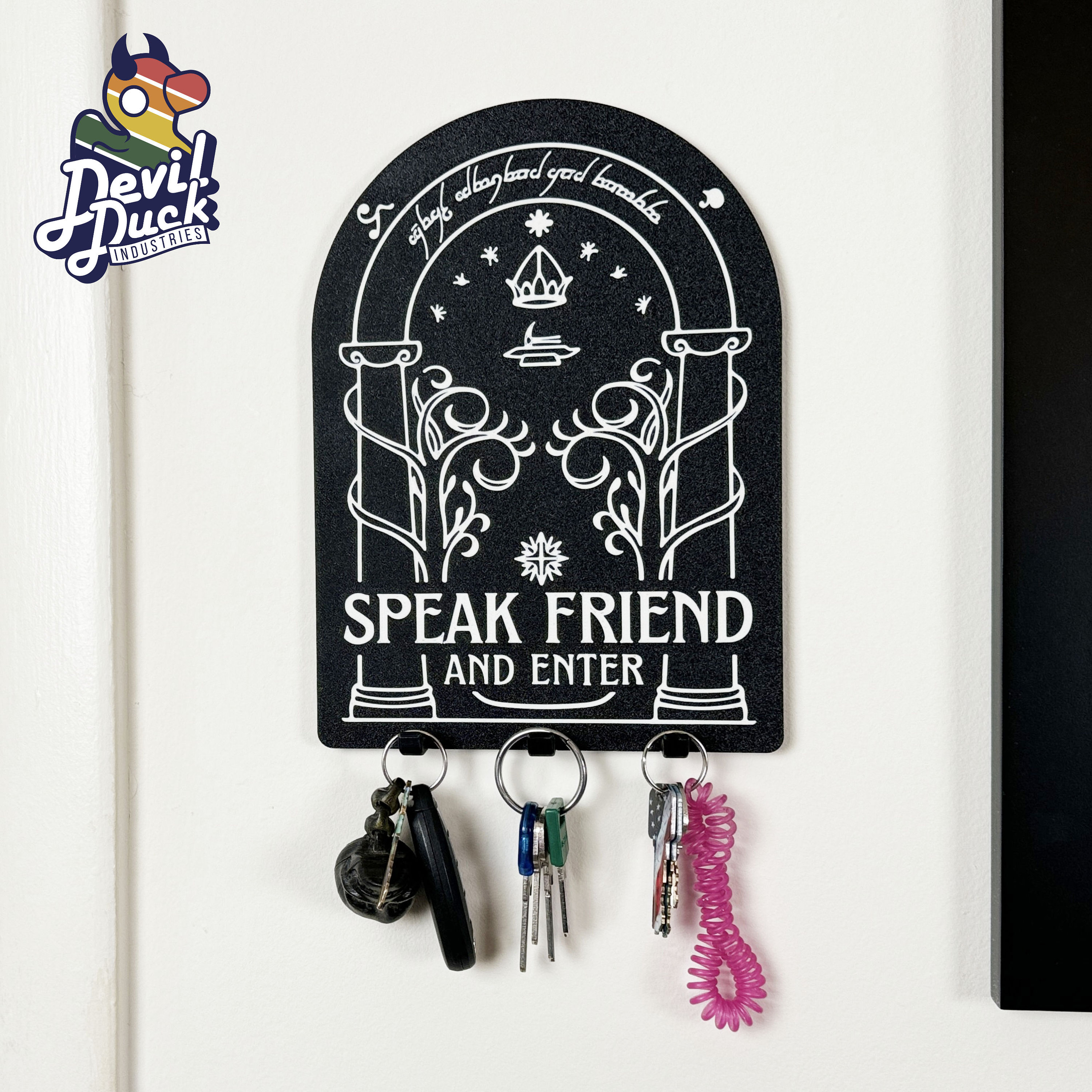 Speak Friend and Enter Key Hook | Fantasy Movie Door Arch Key Holder ...