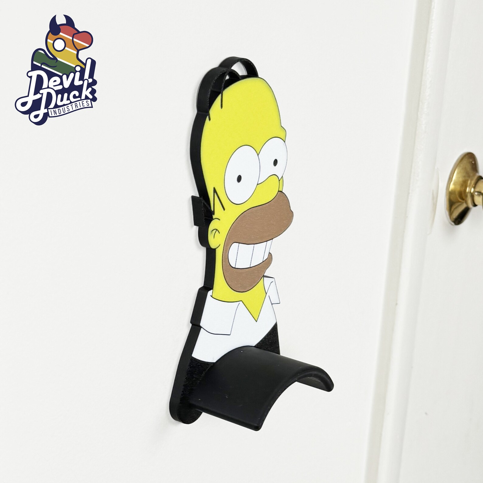 Homer Simpson Wall Mount Headphone Hook Stand Caddy Hanger Holder Desk ...