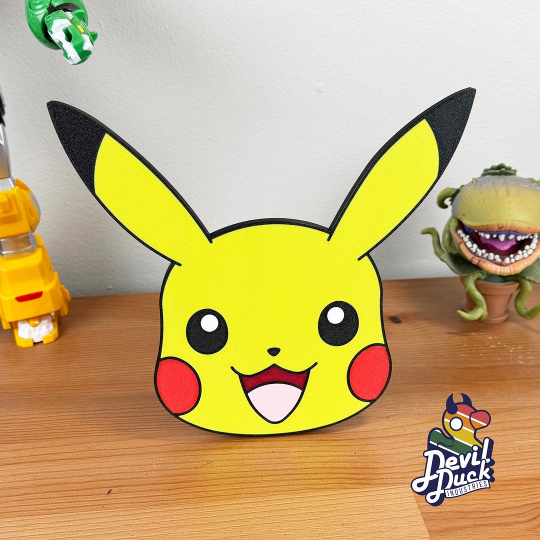 Pikachu Display Art | Pokemon Desk Shelf Bookcase Counter Display ...