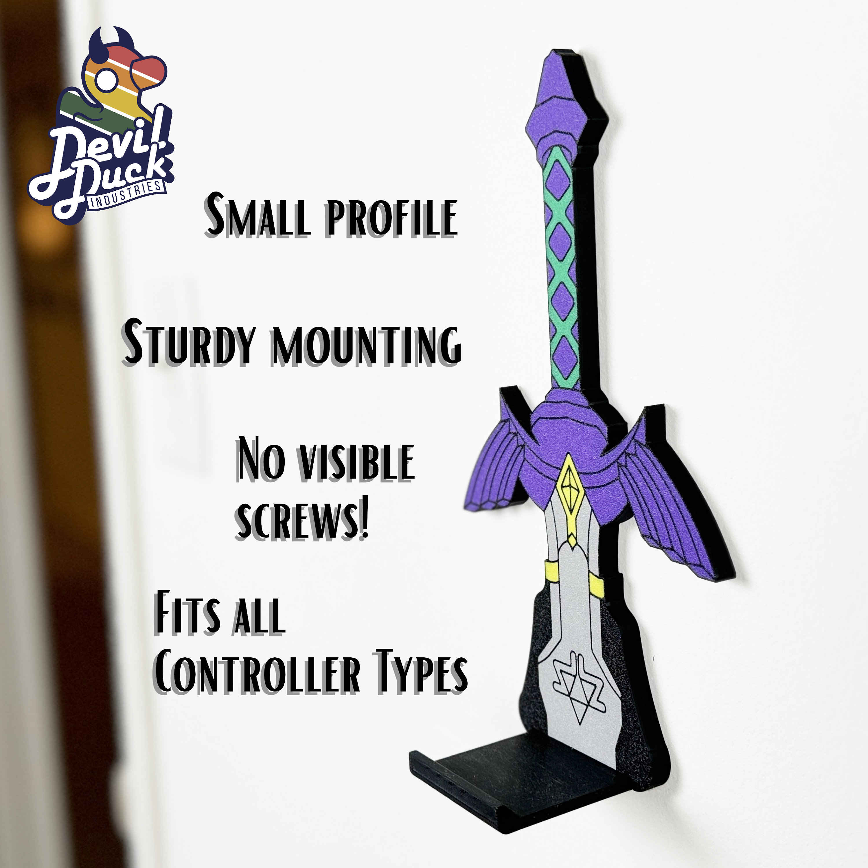 Master Sword Controller Hook Stand Caddy Hanger Holder Desk Wall Mount ...