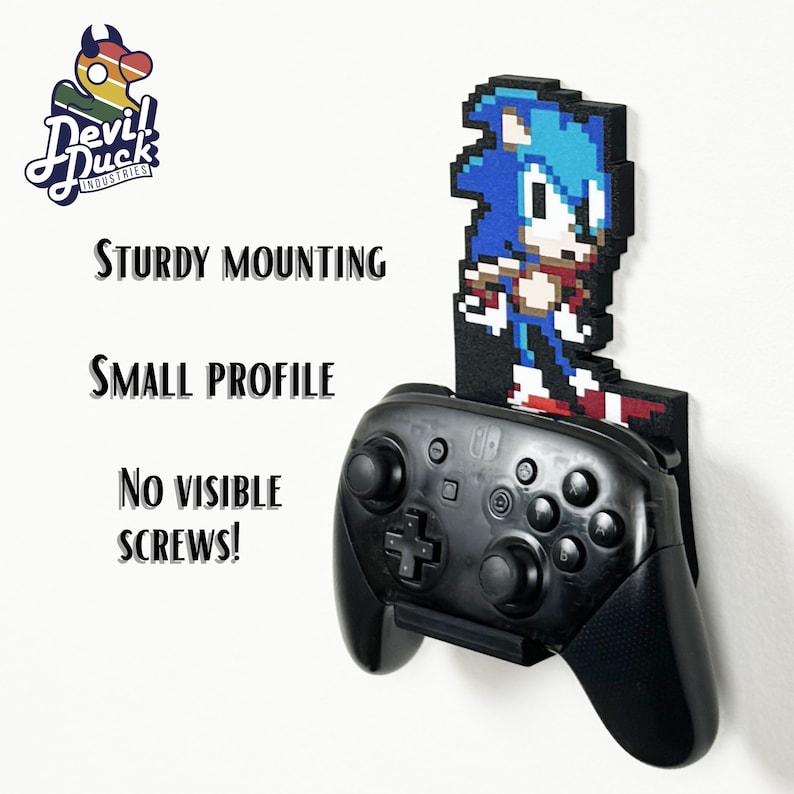 Sonic the Hedgehog Controller Hook Holder Hanger Desk Wall - Etsy