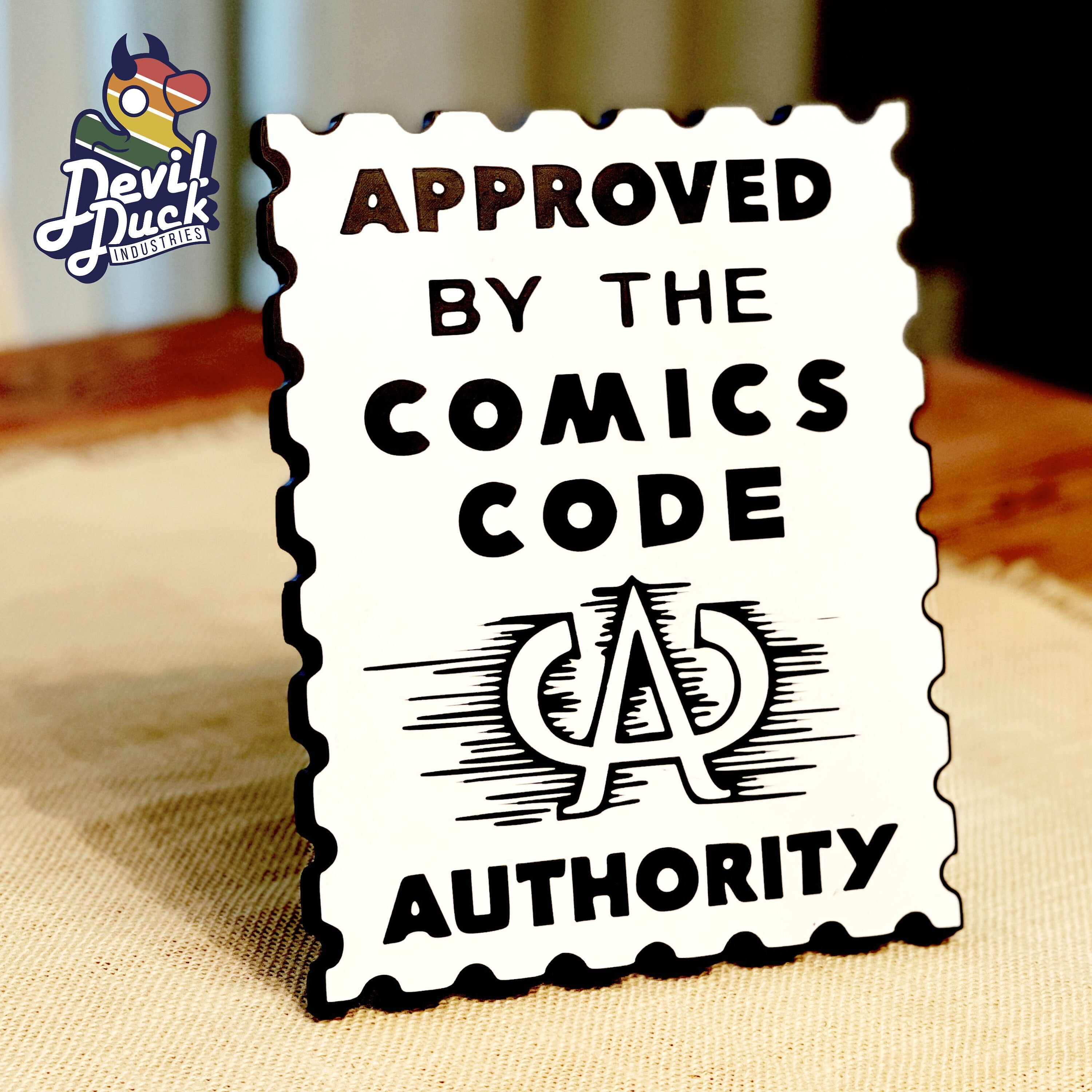 Comics Code Authority Stamp Wall Art | Comic Book Decoration Classic ...