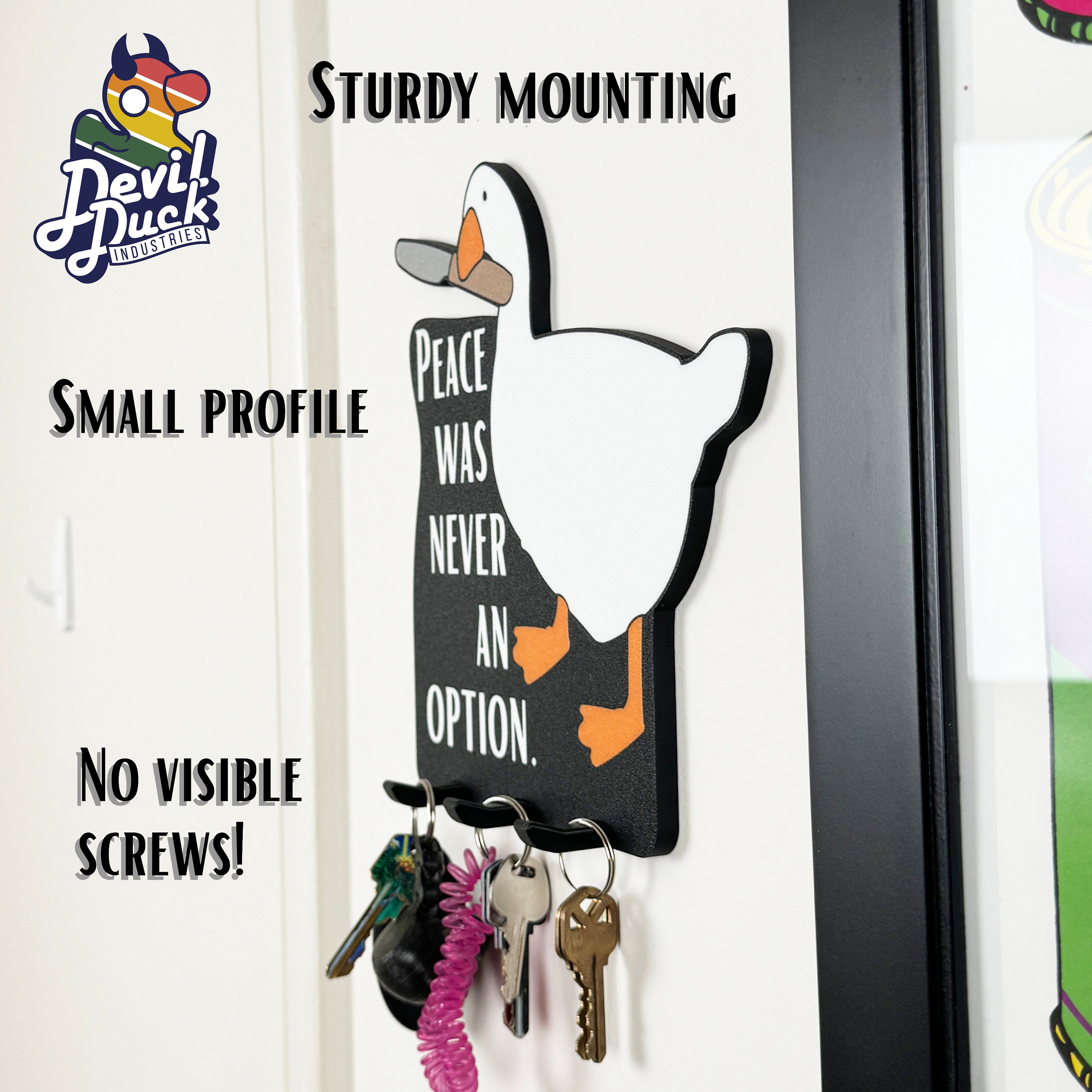 Angry Goose Key Hook Untitled Goose Game Key Holder Hanger - Etsy