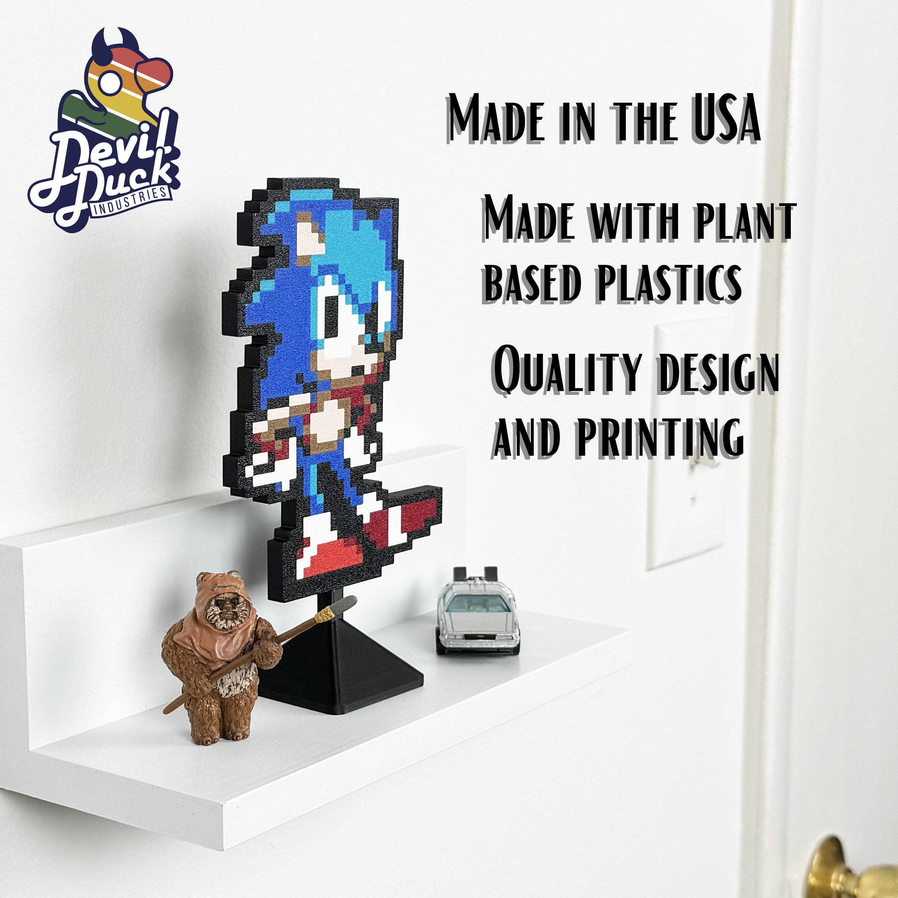 Sonic the Hedgehog Standing Decoration Retro Gaming Sonic Tails ...