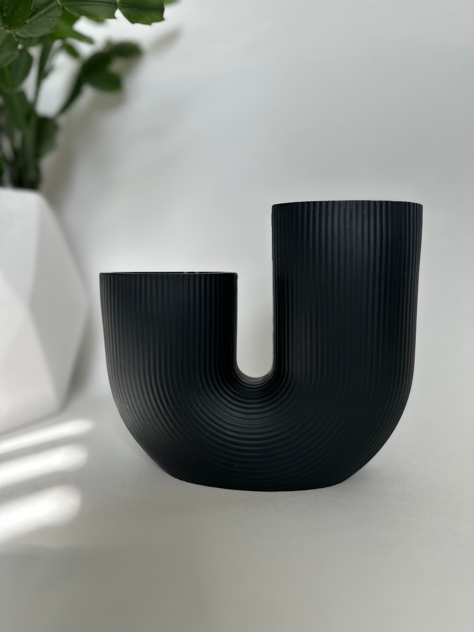 Minimalist Concrete U-shape Vase: Modern Home Decor - Etsy
