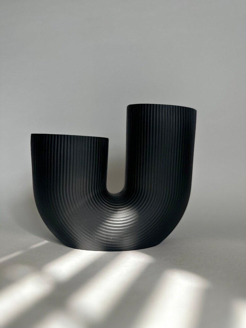 Minimalist Concrete U-shape Vase: Modern Home Decor - Etsy