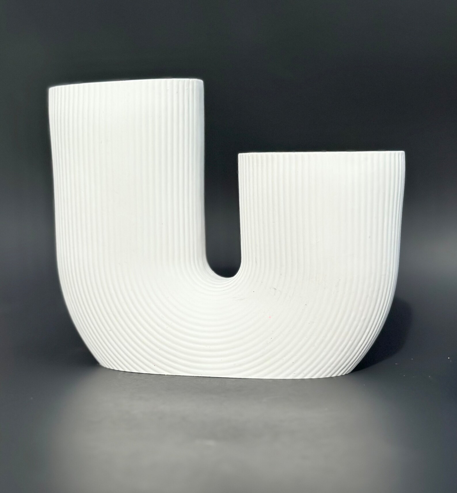 Minimalist Concrete U-shape Vase: Modern Home Decor - Etsy