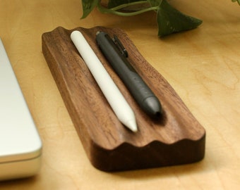 Pen Tray Walnut Modern Desk Accessories LARGE - Etsy
